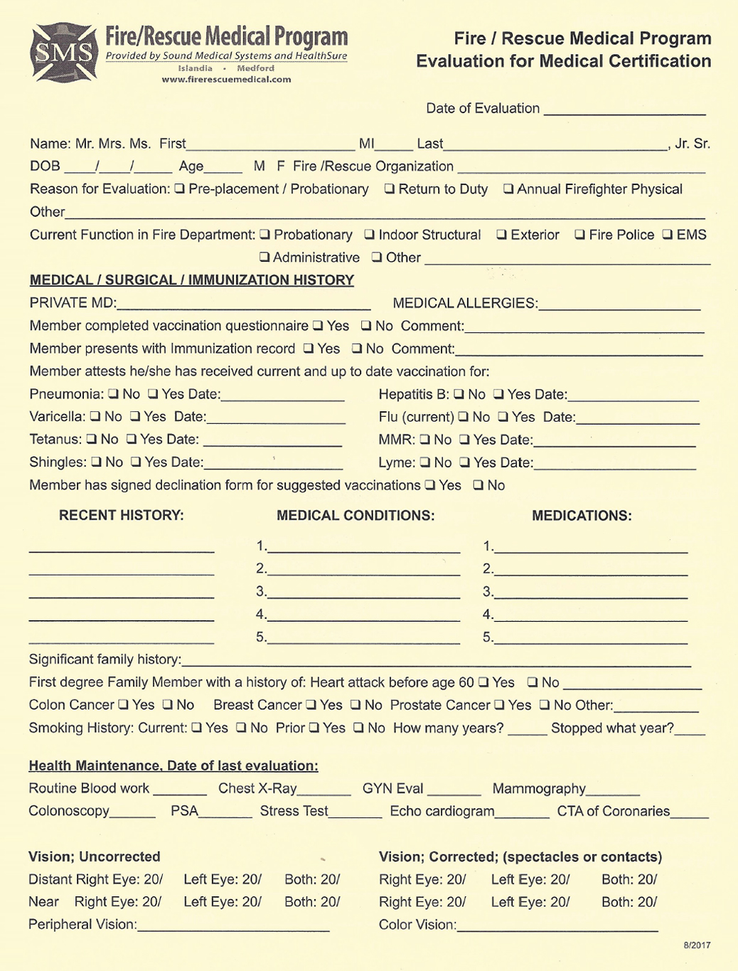 Forms – Fire Rescue Medical Sound Medical Systems